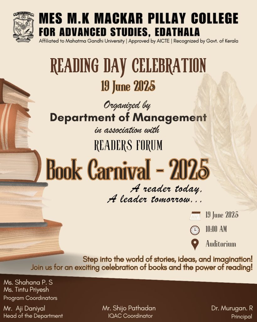 National Reading Day Celebrations 2025 – MES MK Mackar Pillay College ...