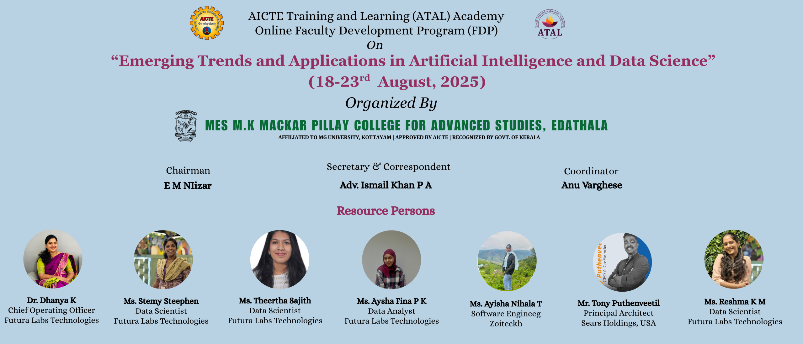 ATAL FDP Online (AY. 2025-26) – MES MK Mackar Pillay College For ...